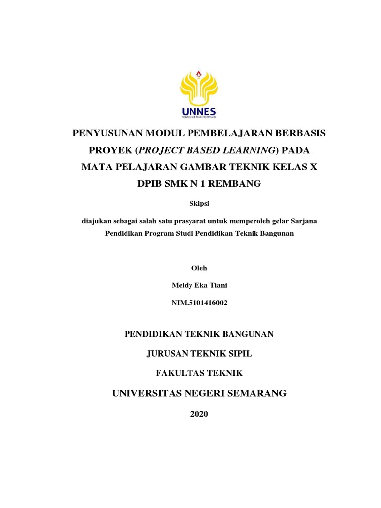 Penyusunan Modul Pembelajaran Berbasis Proyek (Project Based Learning ...