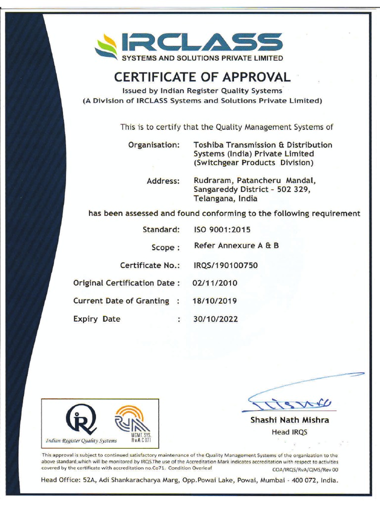 ISO 90001 Certificate-2022 | PDF