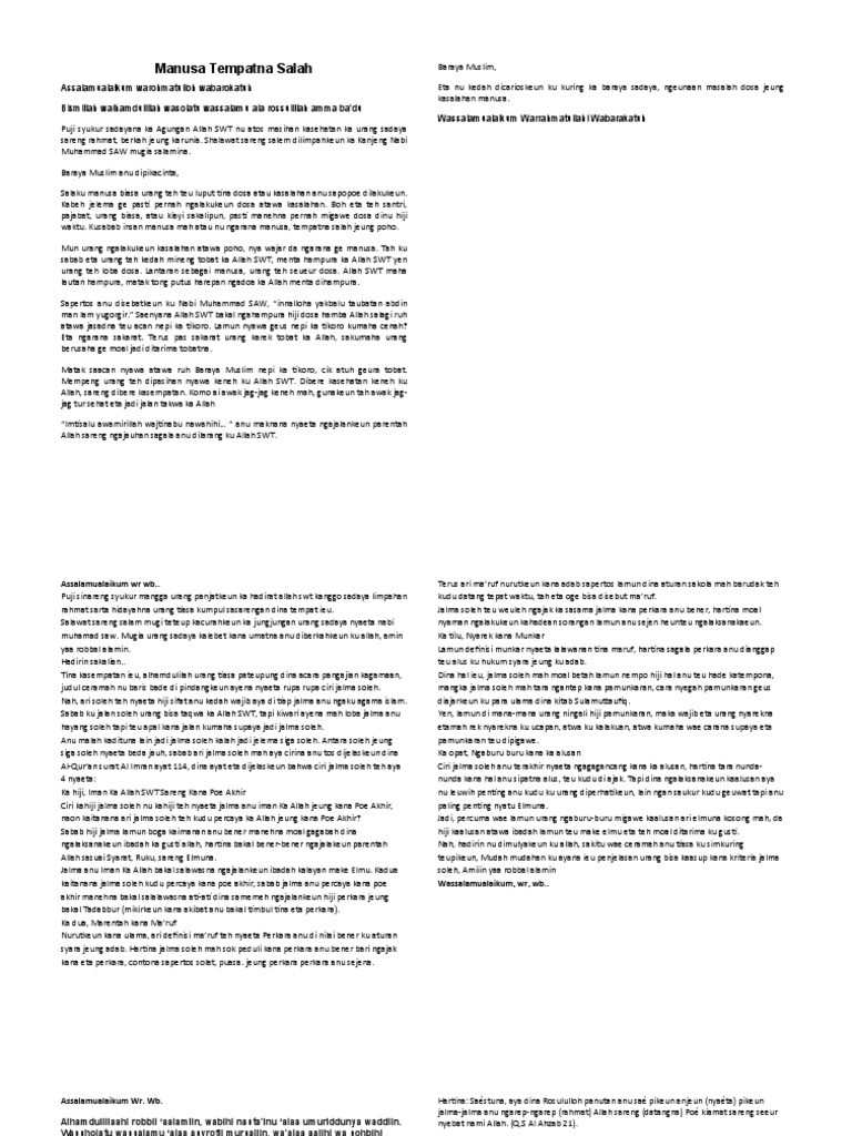 Kumpulan Pidato Sunda | PDF