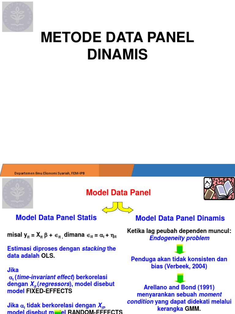 METODE DATA PANEL DINAMIS | PDF