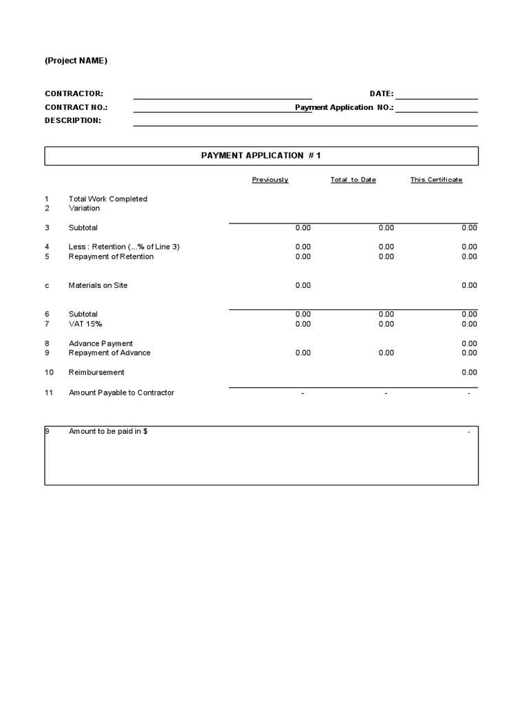 IPA For Construction (Payment Application) | PDF