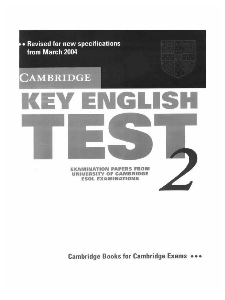 Qdoc - Tips Cambridge Ket 2 Bookpdf | PDF