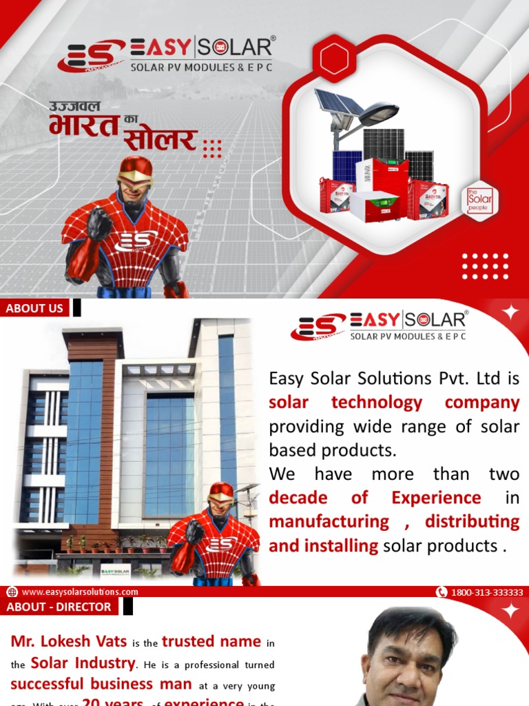 Easy Solar Solutions: Leading Solar Products & Services | PDF | Solar ...