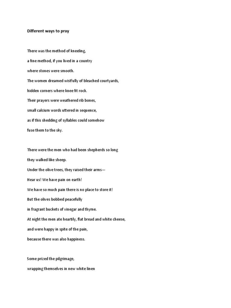 Different Ways To Pray 1 | PDF | Religion & Spirituality | Poetry