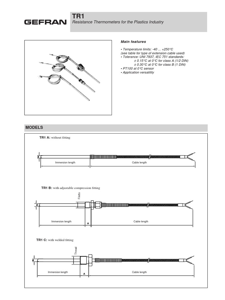 PT100 Gefran | PDF | Building Materials | Manufactured Goods