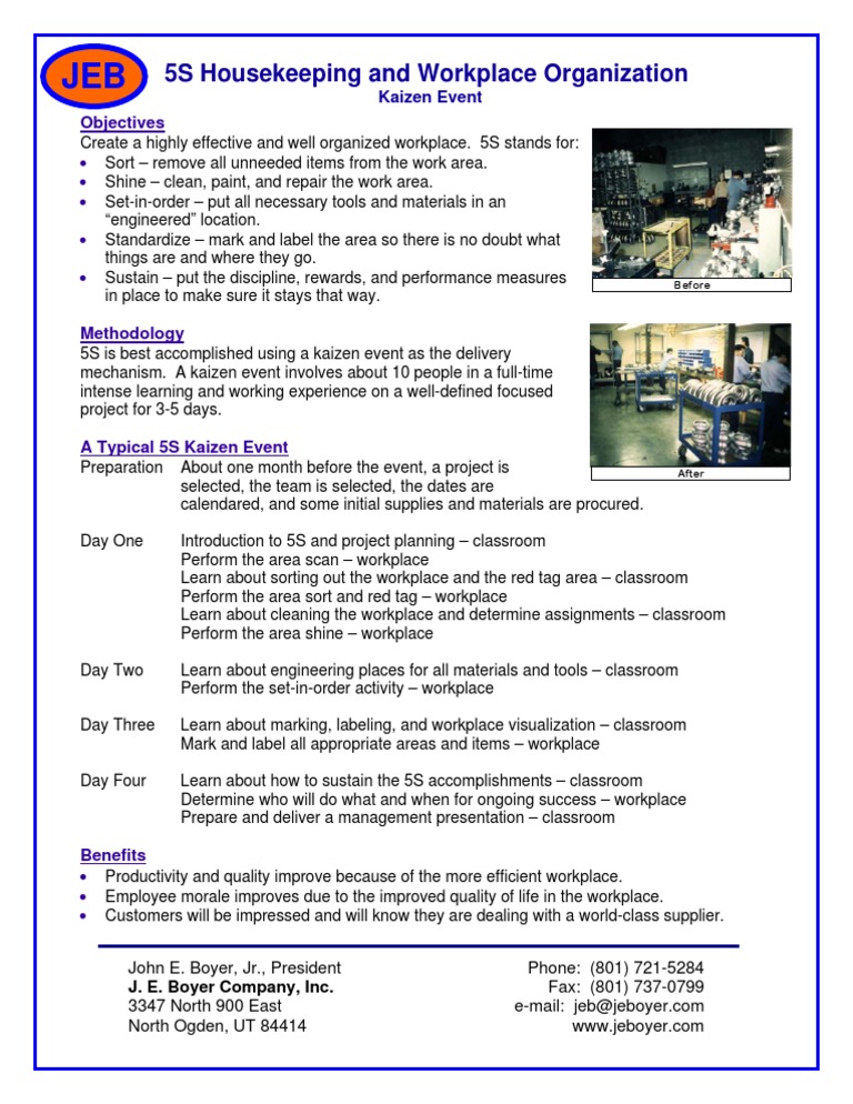 5S Kaizen for Workplace Efficiency | PDF | Career & Growth