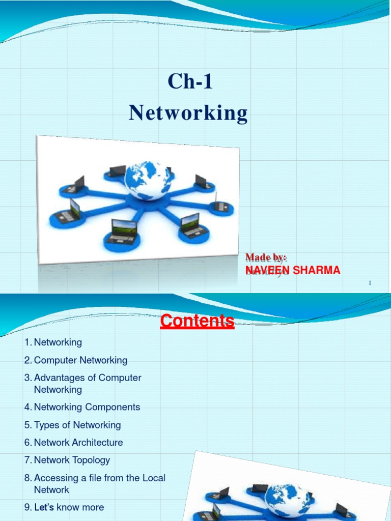 Ch-1 Networking: Naveen Sharma | PDF | Computer Network | Wireless Lan