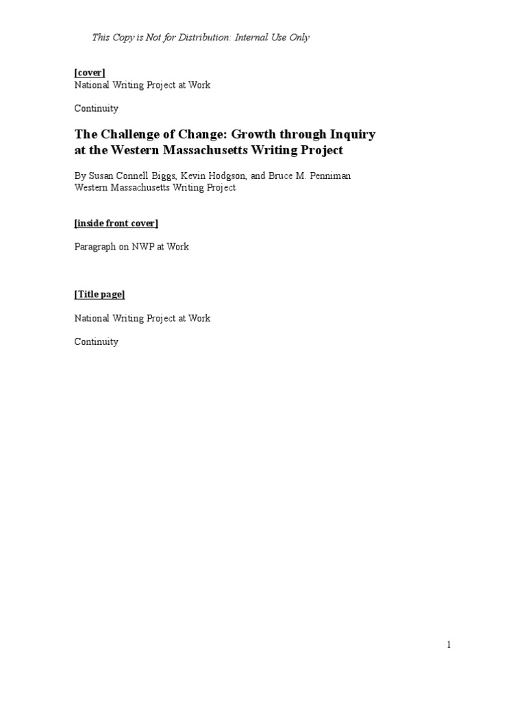 1-Challenge of Change Monograph For SER II | PDF | Mentorship | Leadership