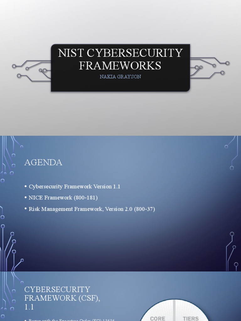 Nist Cybersecurity Frameworks: Nakia Grayson | PDF | Computer Security ...