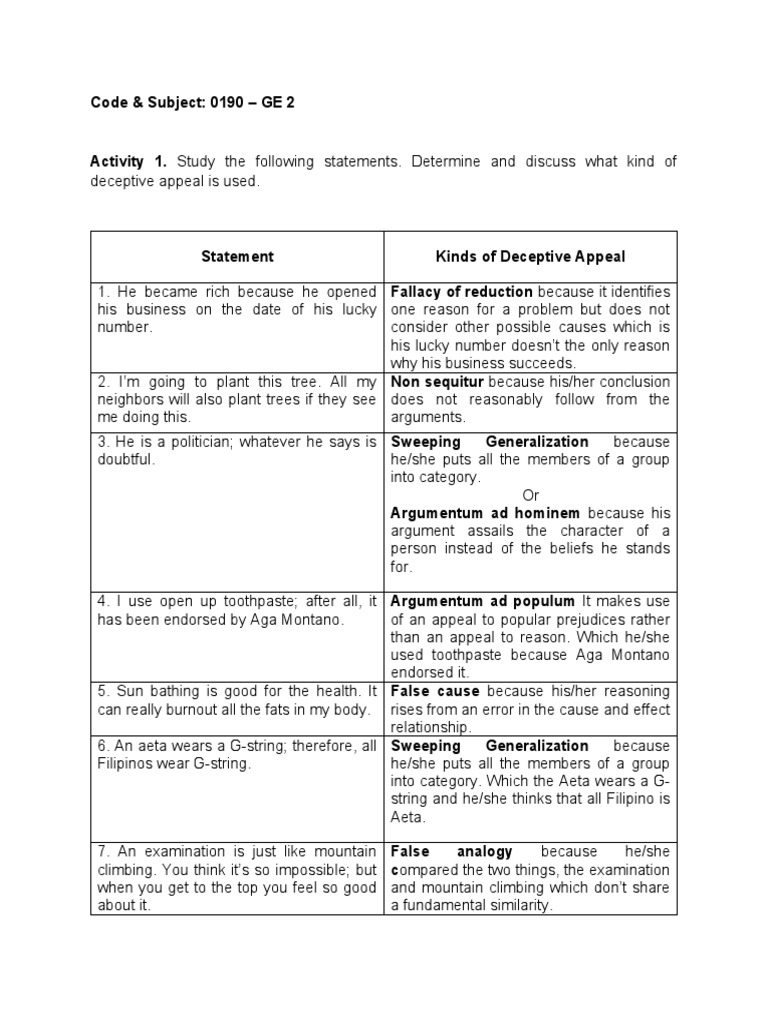 False Cause And Effect Ads