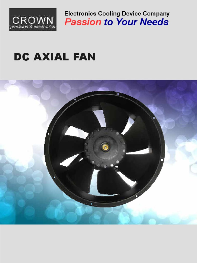 DC Fan Datasheet | PDF | Electric Motor | Equipment