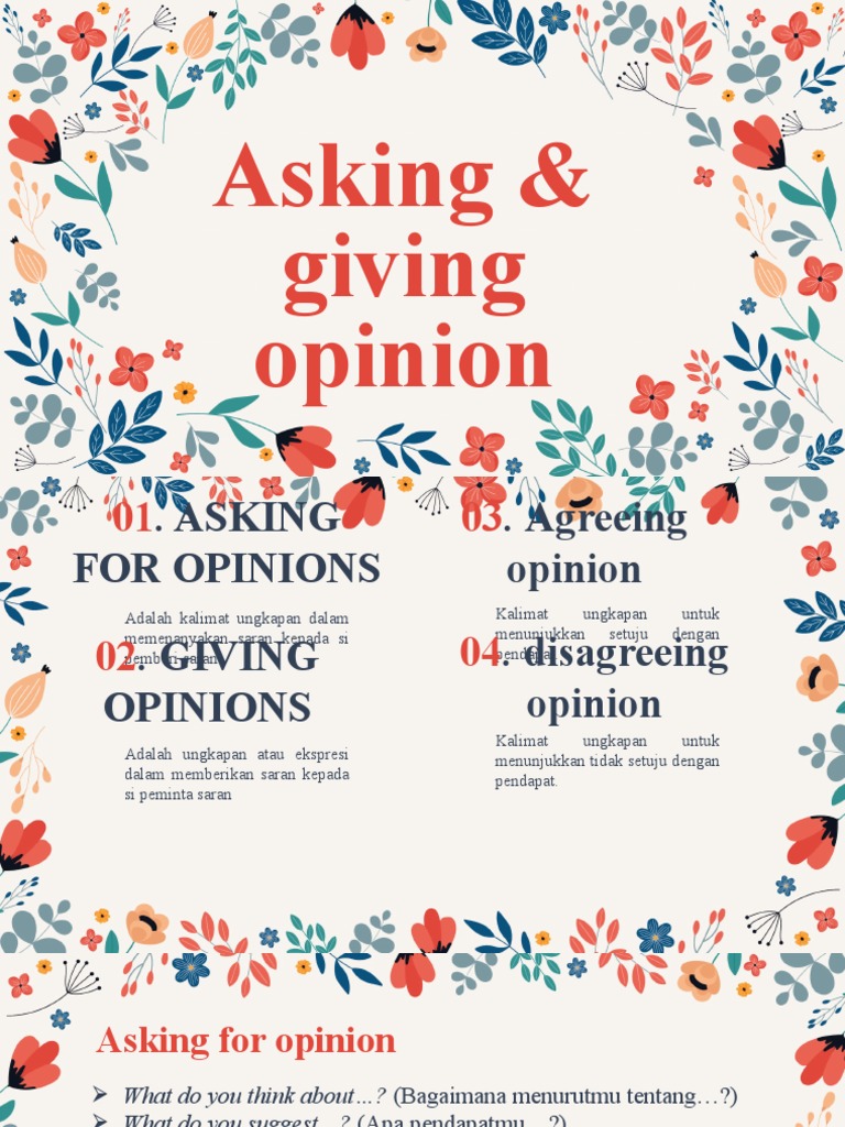 Asking and Giving Opinions | PDF