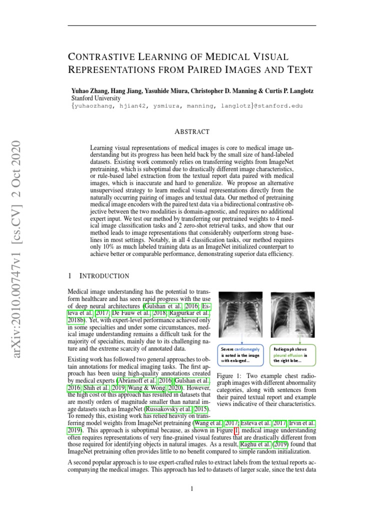 Contrastive Learning of Medical Visual Representations From Paired ...