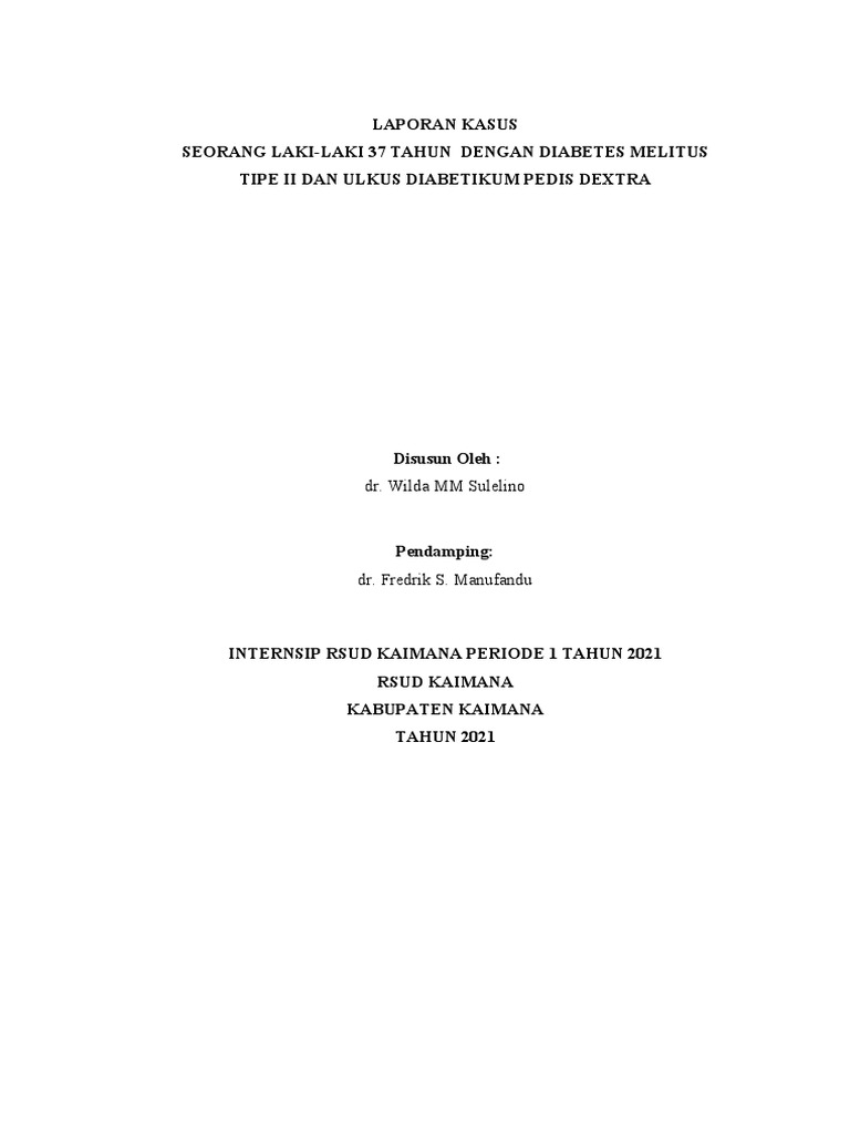 Laporan Kasus Ulkus DM Pedis | PDF