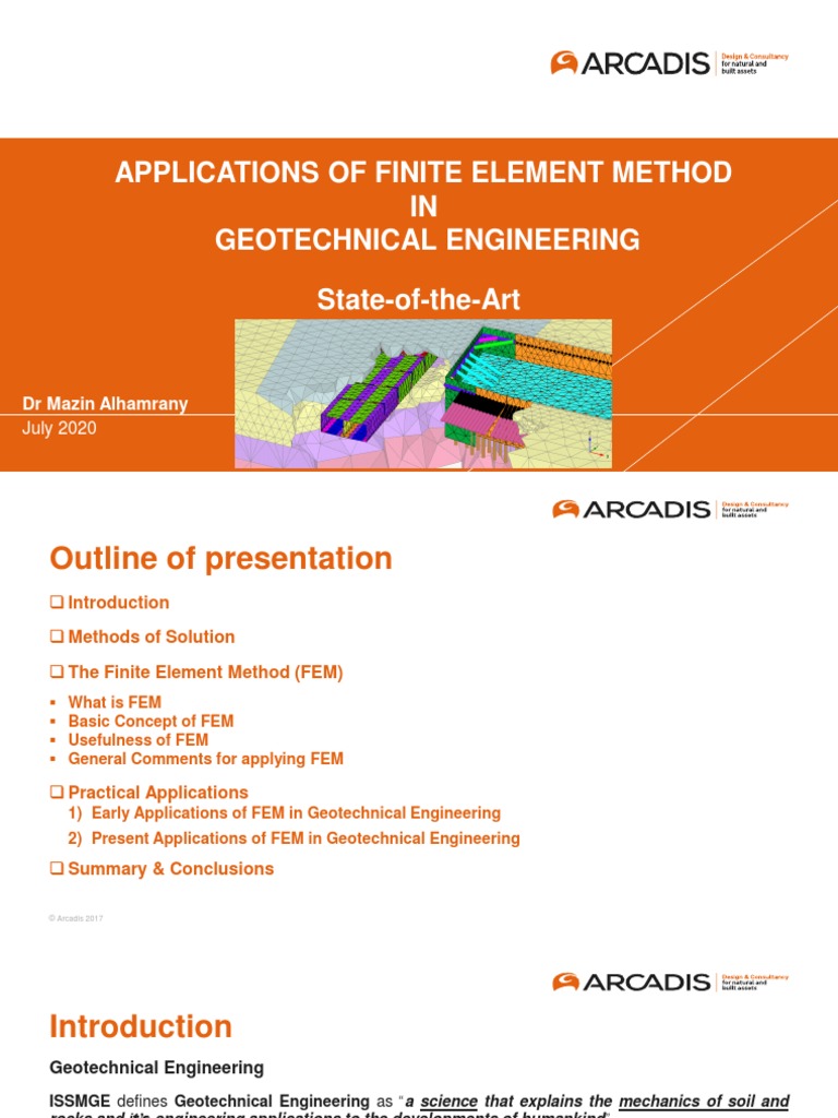 Applications of Finite Element Method in Geotechnical Engineering | PDF ...