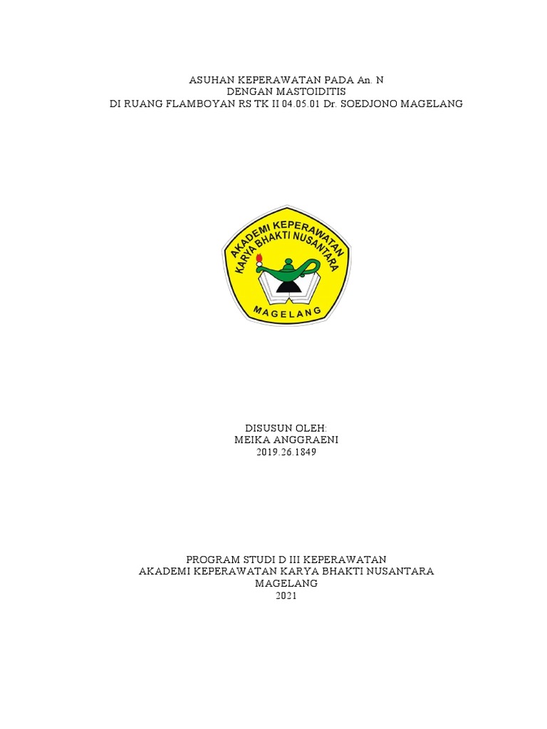 Asuhan Keperawatan Mastoiditis Anak | PDF | Kesehatan Holistik | Sains ...