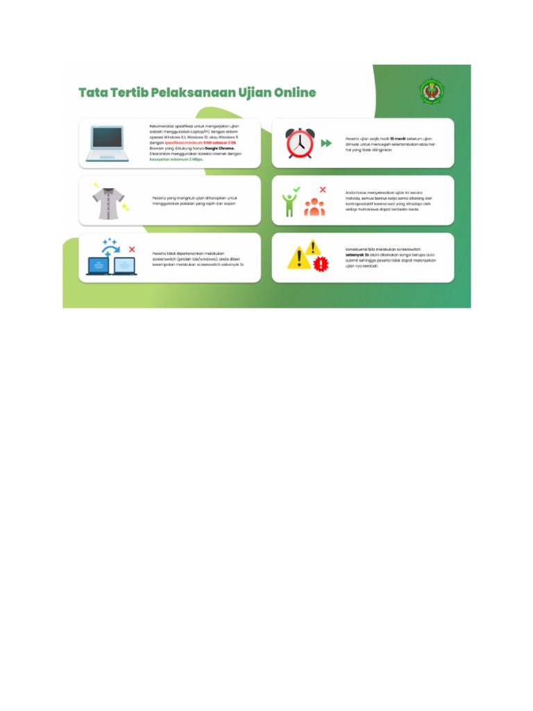 Tata Tertib USM Dan Panduan EXAM PMB | PDF