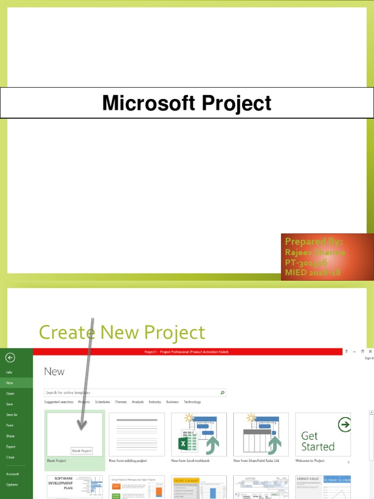 MS Project-Rajeev Sharma | Download Free PDF | Button (Computing) | Macro (Computer Science)
