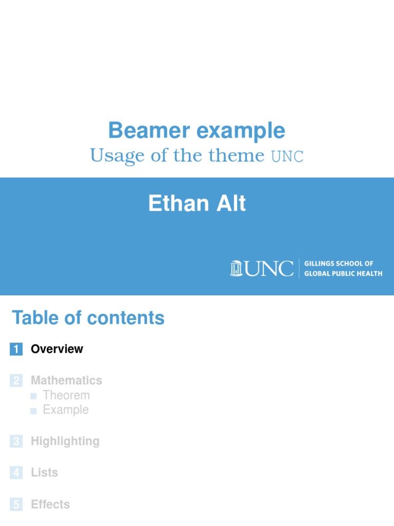 Beamer Example: Ethan Alt | PDF | Mathematics | Mathematical Structures