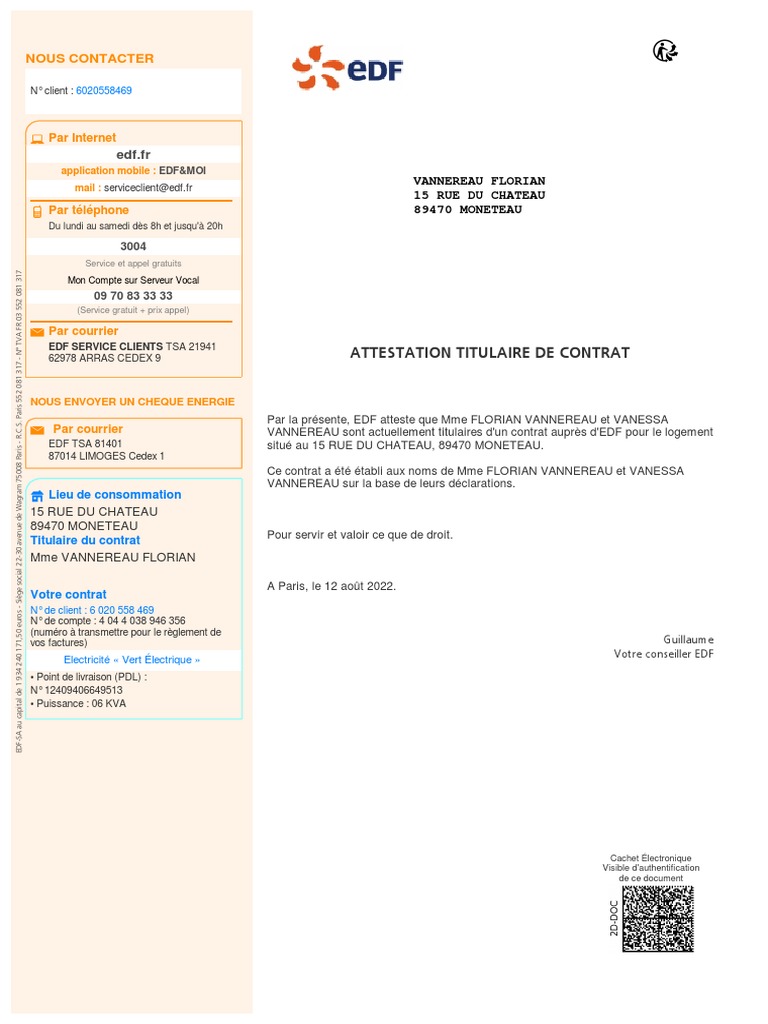Attestation | PDF | Informatique | Télécommunications