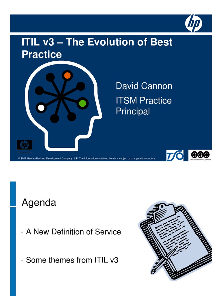 Brief Introduction To ITIL v3 by David Cannon | PDF | Itil | It Service ...