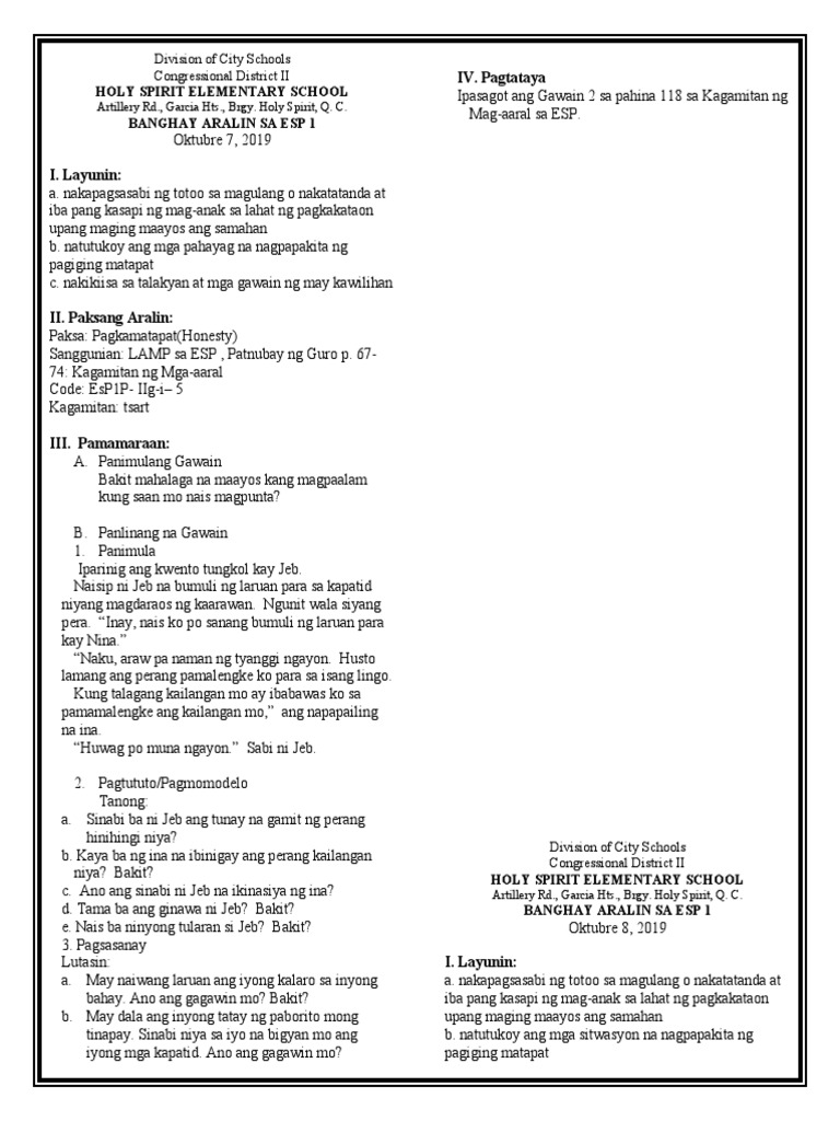 2nd Quarter Esp 8th Week | PDF