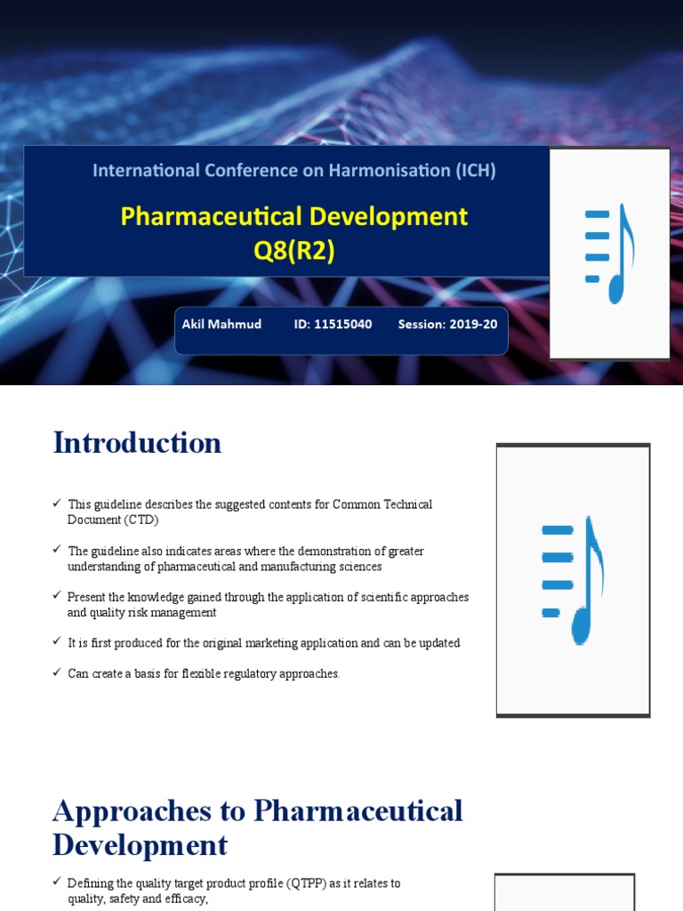 Pharmaceutical Development Q8 (R2) : International Conference On ...