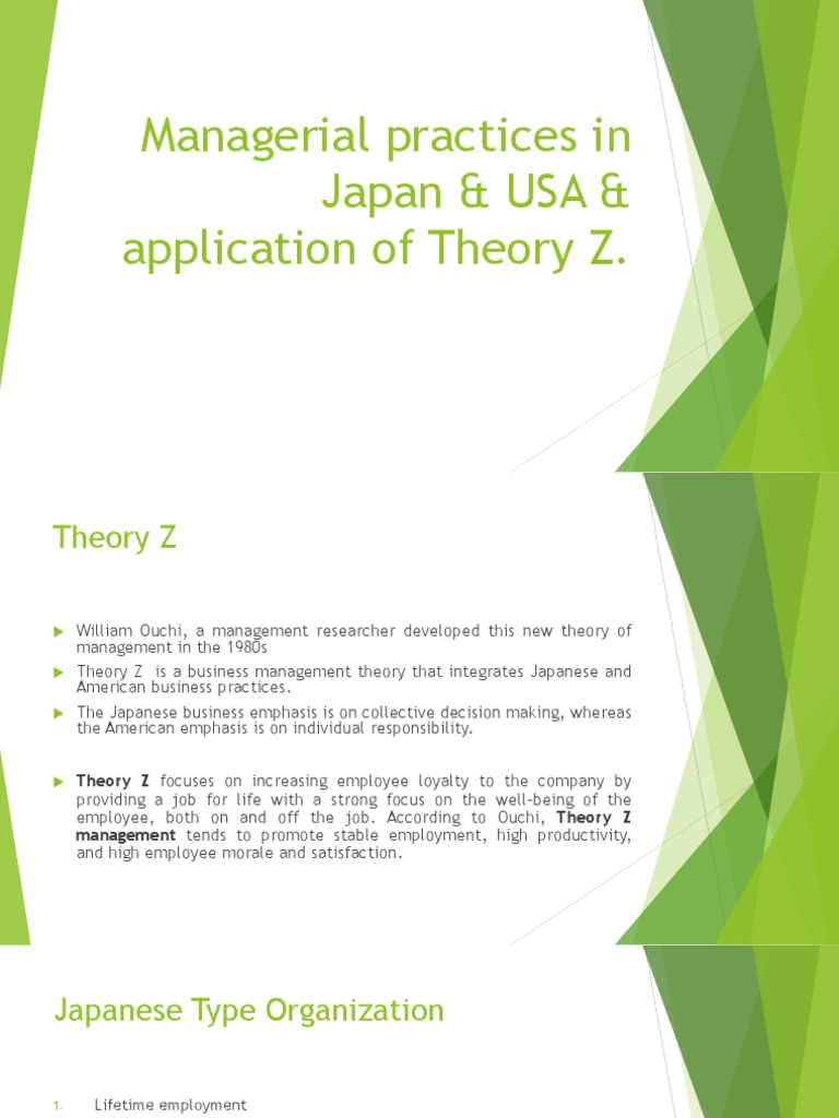 Theory Z and US Japan management-EOM | PDF