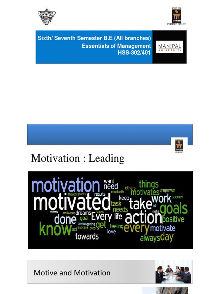 Management Motivation EOM | PDF | Motivational | Motivation