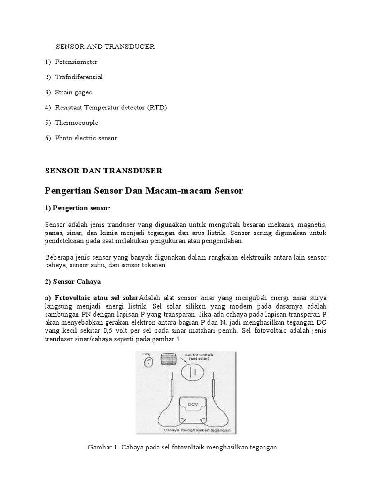 Sensor Dan Transduser | PDF