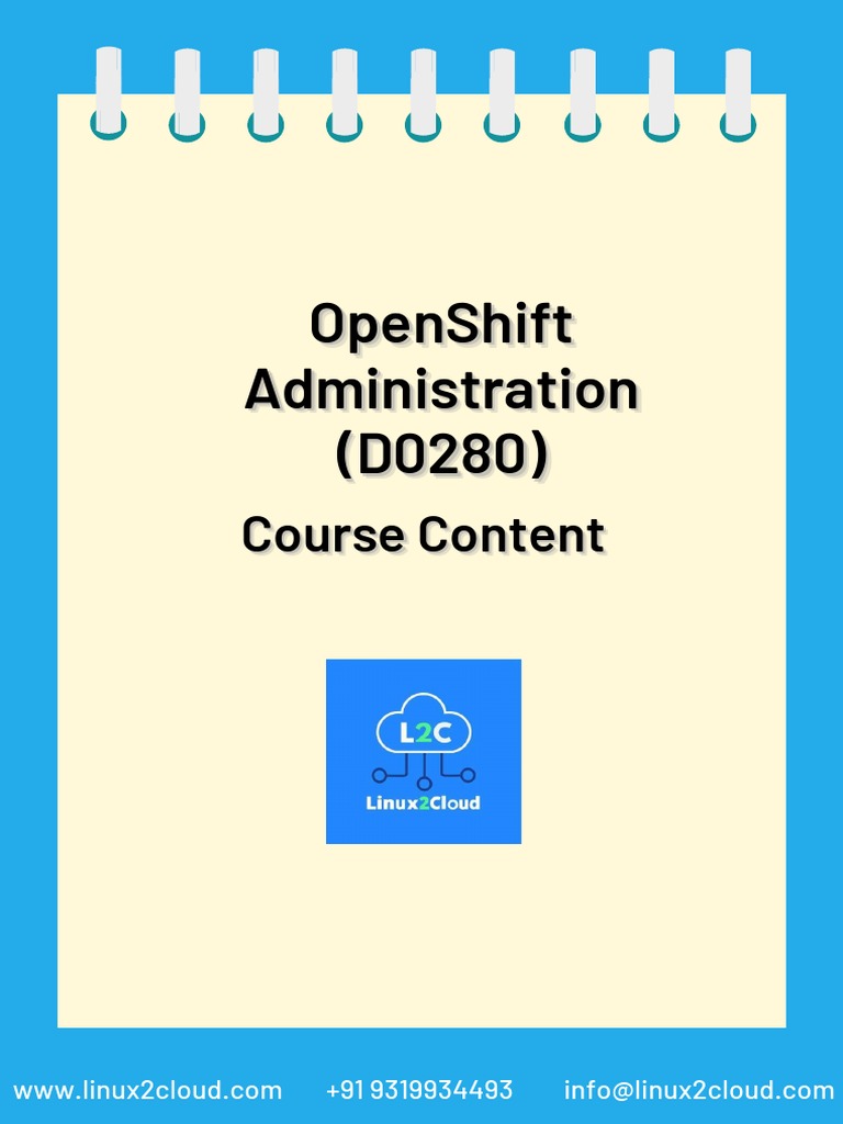 OpenShift Administration (D0280) Course Content PDF | PDF | Educational Technology | Computer ...