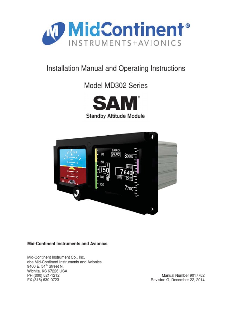 Installation Manual and Operating Instructions Model MD302 Series | PDF ...