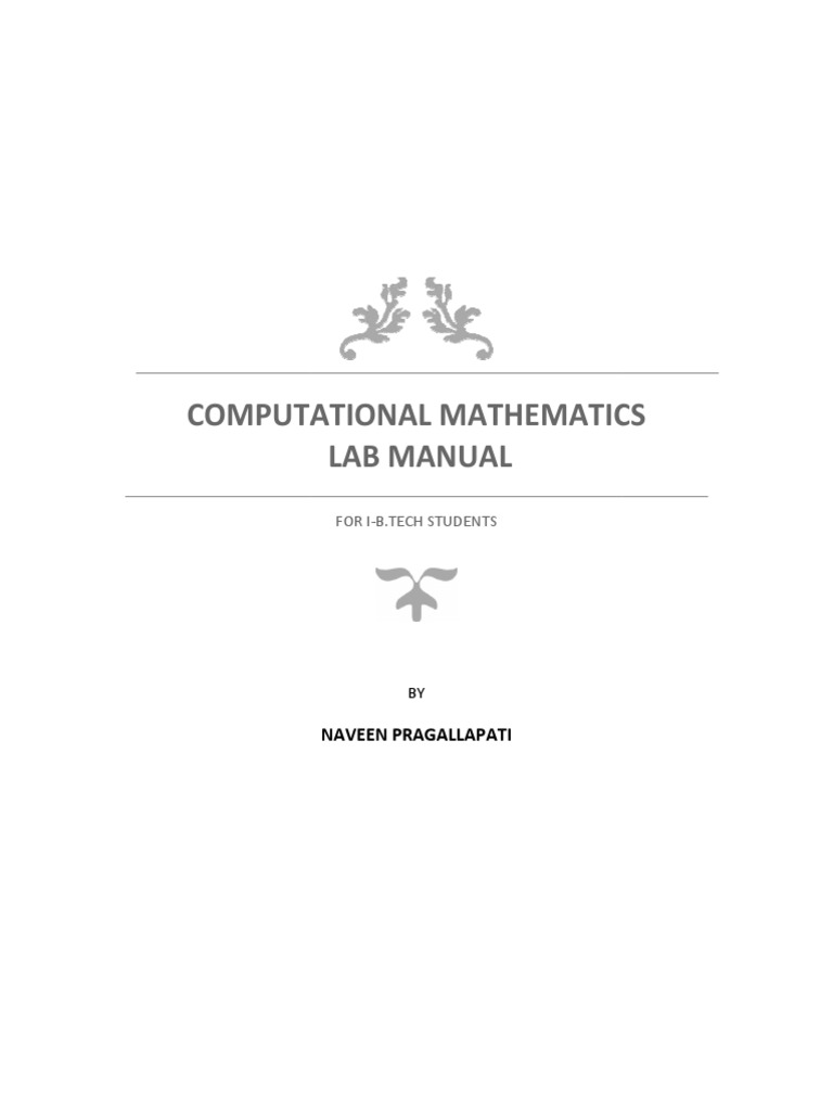 CM Lab Manual (Student Version) | PDF | Matrix (Mathematics) | Equations