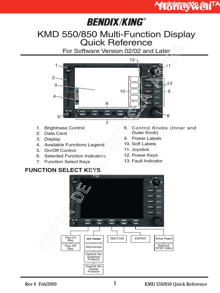 Quick Reference KMD 550-850 Multi-Function Display - Rev 8 Feb 2009 ...