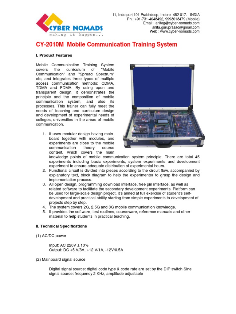 Comprehensive Mobile Communication Training System | PDF | Code ...