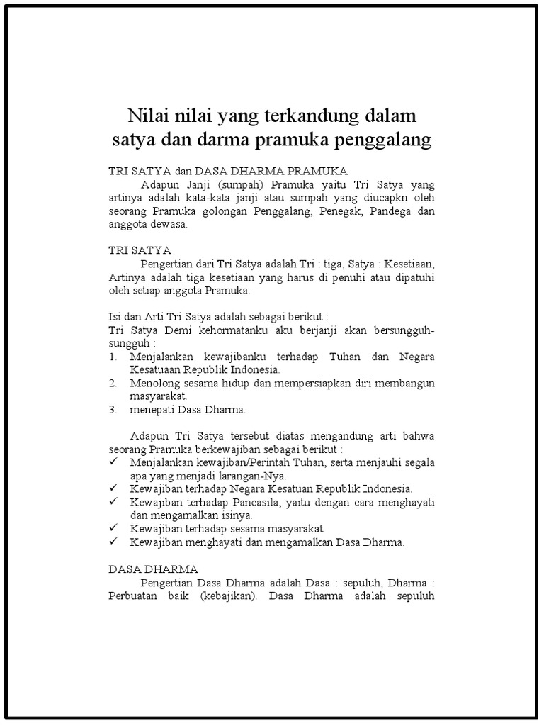 Nilai Pramuka | PDF