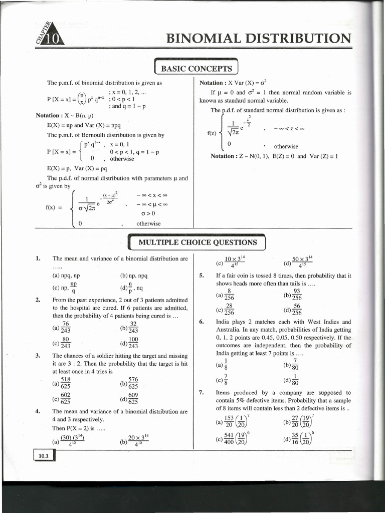 Binomial Distribution | PDF | Probability | Variance
