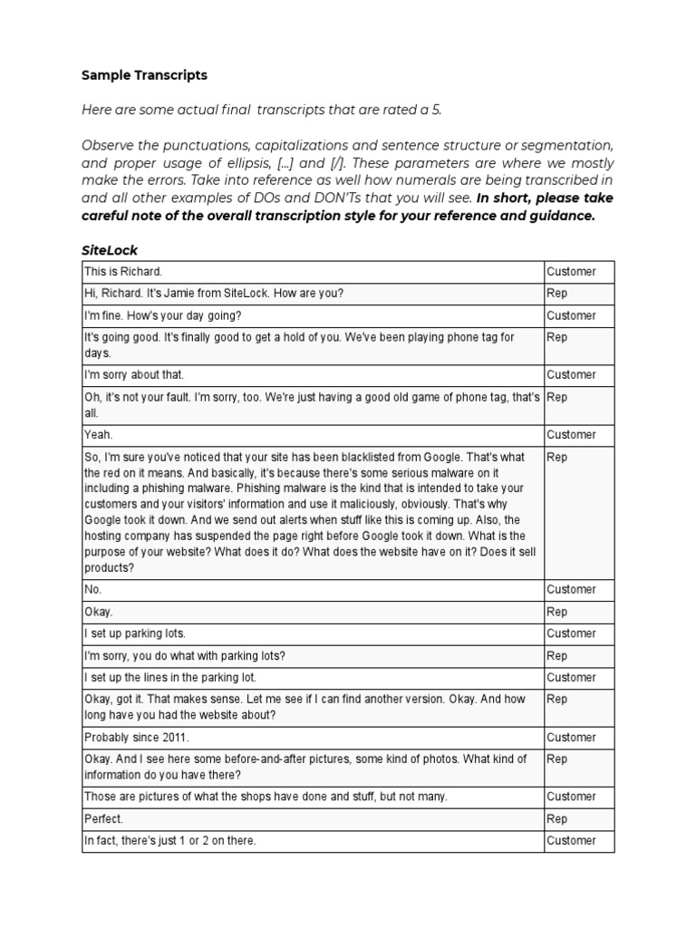Sample Transcripts | PDF | Computing