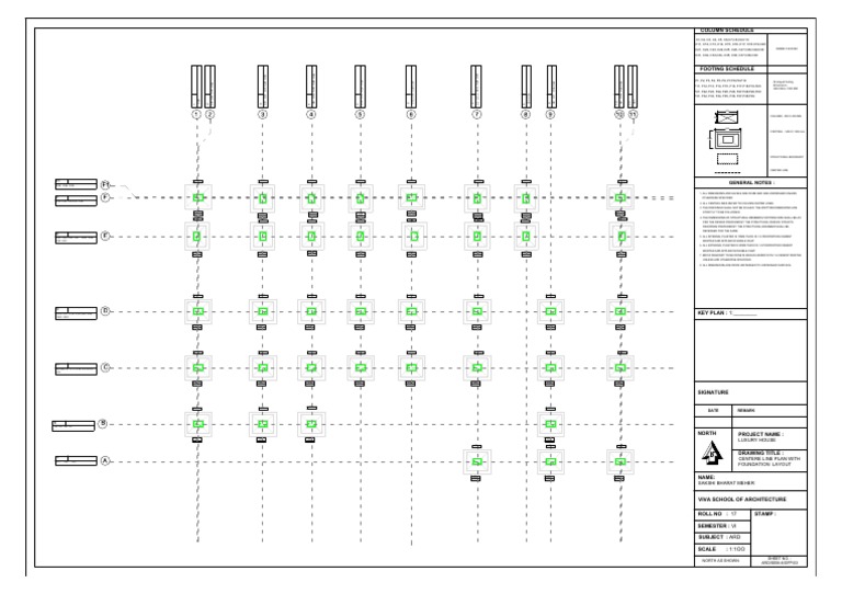 Column Schedule: General Notes | PDF | Architectural Design | Architecture