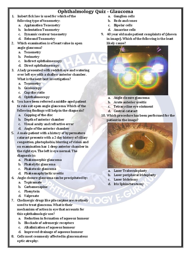 Understanding Glaucoma: Key Concepts Revealed in an Ophthalmology Quiz ...
