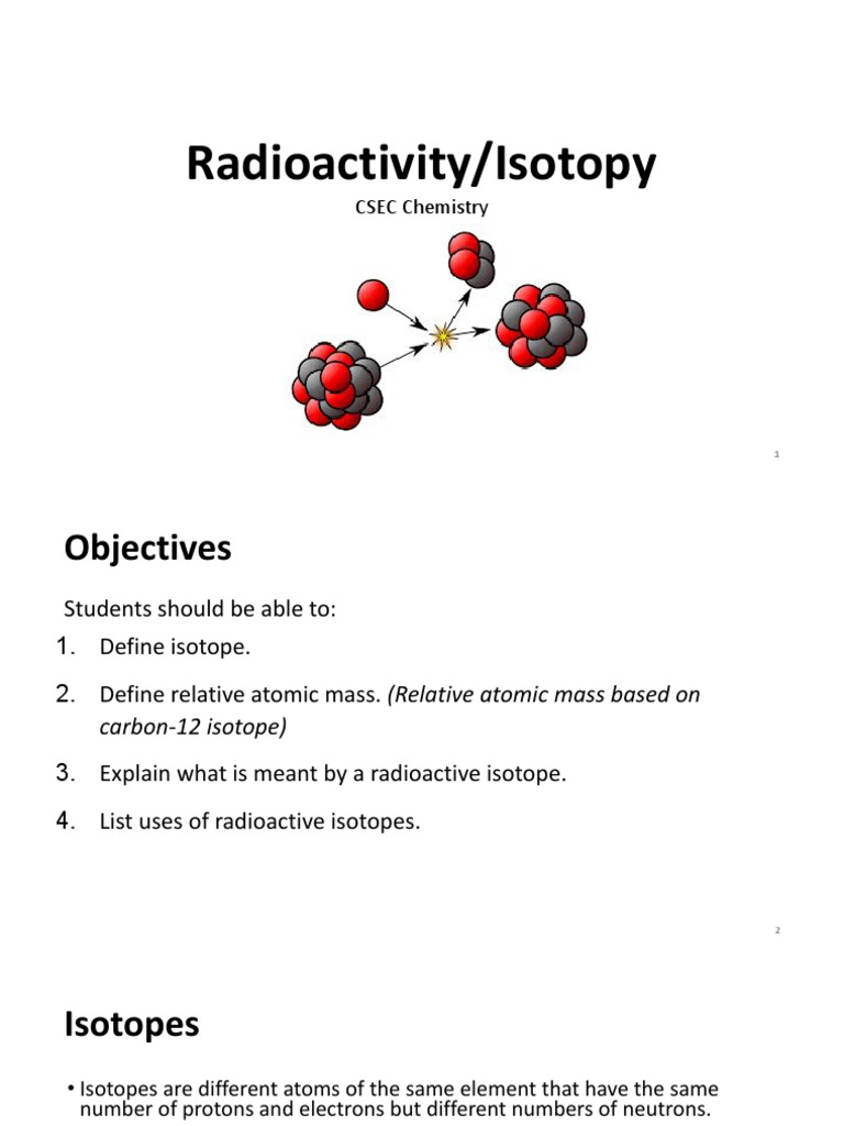 Isotopes - Radioactivity | PDF | Radioactive Decay | Isotope