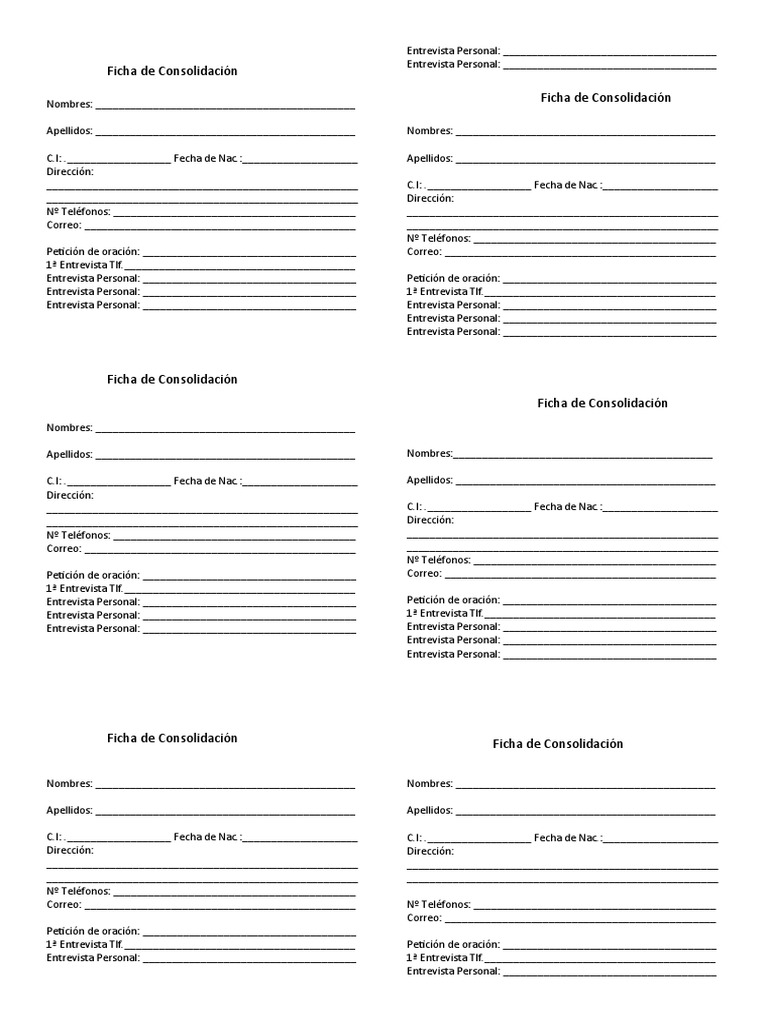 Ficha de Consolidacion | PDF