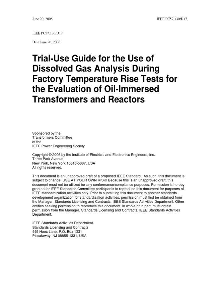 Ieee PC57.130 (2006) | Download Free PDF | Carbon Dioxide | Transformer