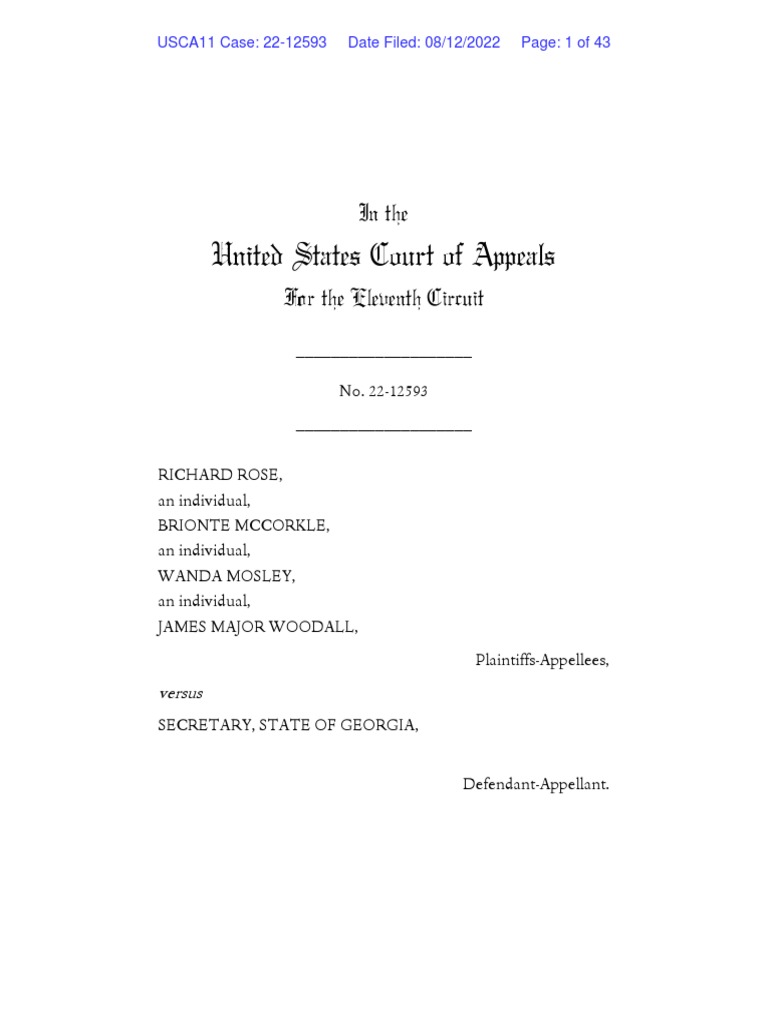 United States Court of Appeals For The Eleventh Circuit Order ...
