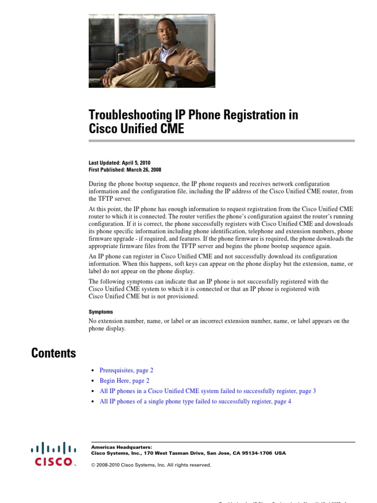 Troubleshooting Ccme Ip Phone Registration | PDF | Cisco Systems | Ip ...