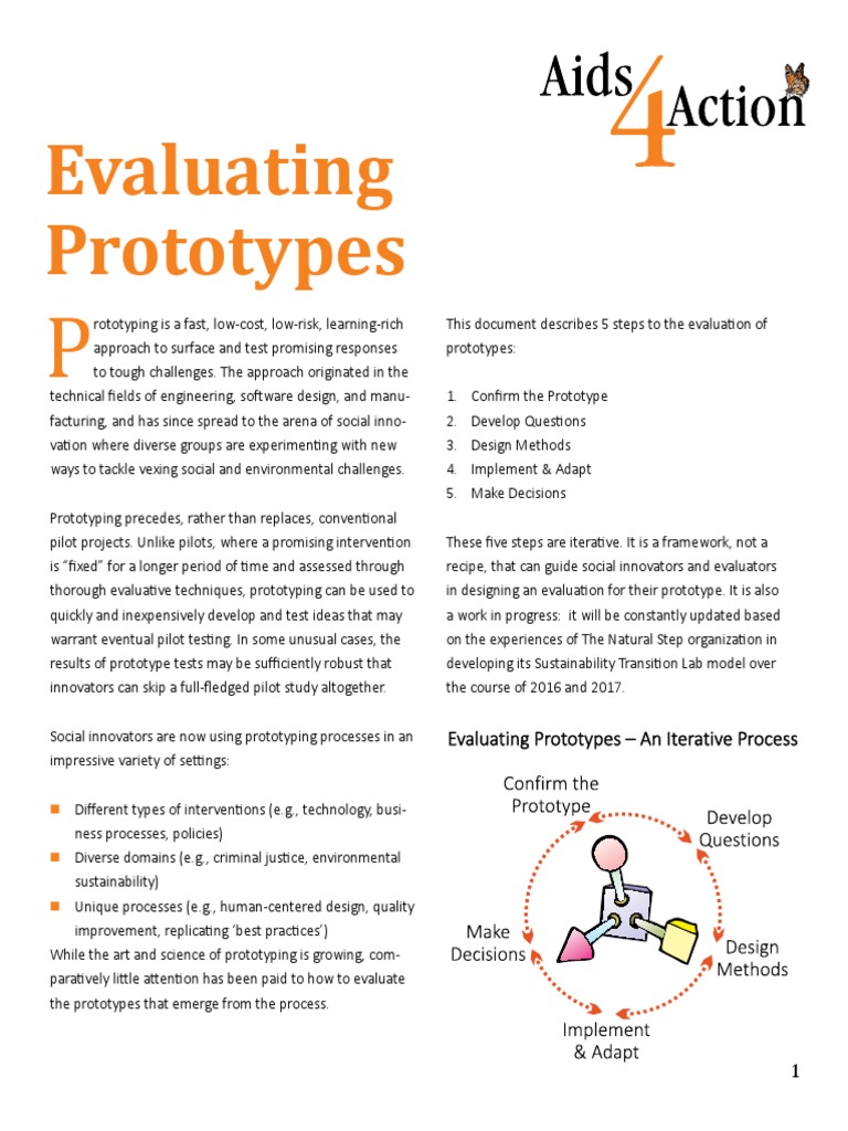 Aid Action Evaluating Prototypes Mark Cabaj | PDF | Prototype ...