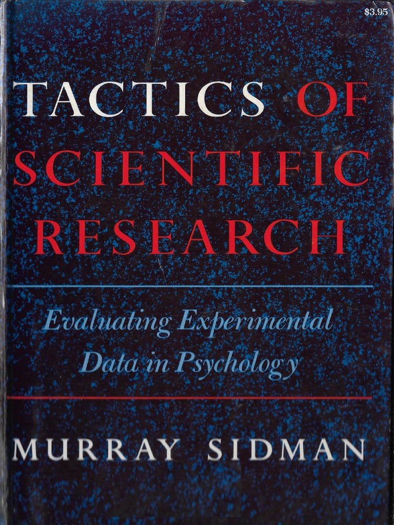 Murray Sidman Tactics Of Scientific Research Evaluating 