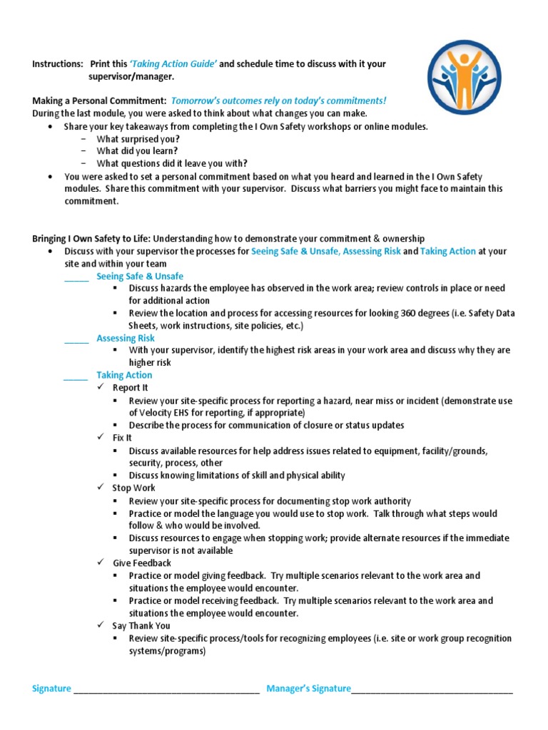 Safety Taking Action | Download Free PDF | Risk | Risk Assessment