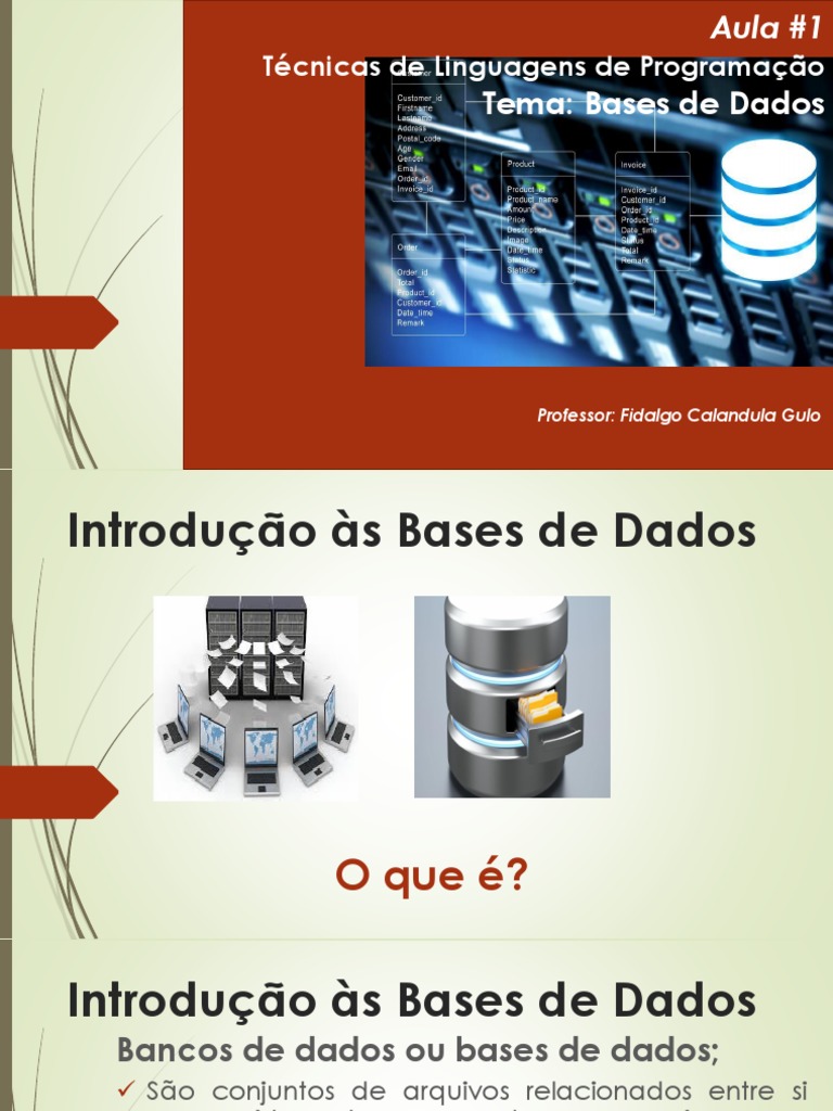 Introdução e Modelos de Base de Dados | PDF | Bancos de dados | Dados