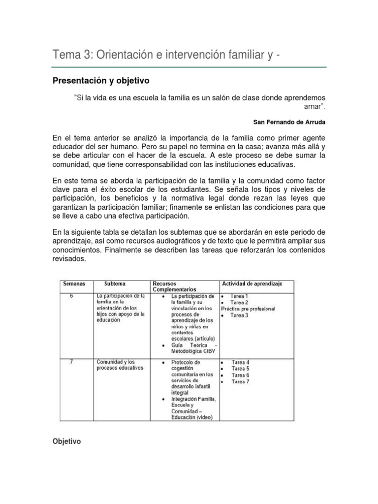 Tema 3 y 4 Contextos | PDF | Mediación | Maestros